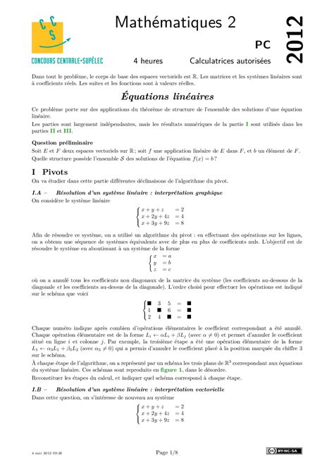 Mathématiques 2 Pc Docsity