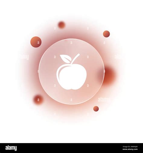 Glass Morphism Red Apple Icon Stock Vector Image And Art Alamy