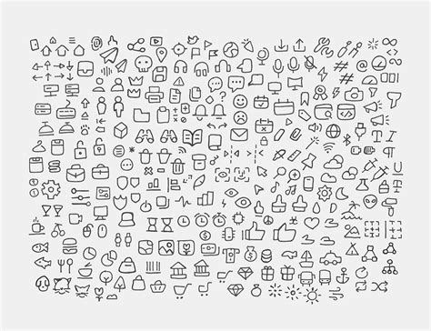 User Interface Line Icon Set Design Process On Behance