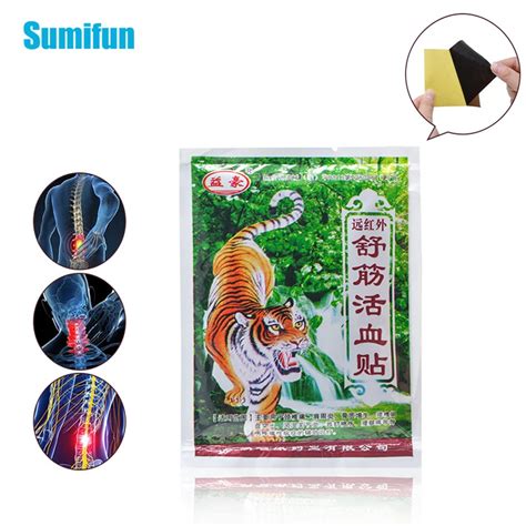 8pcs Sumifun Tiger Balm Pain Relief Patch Chinese Back Pain Heat Pain