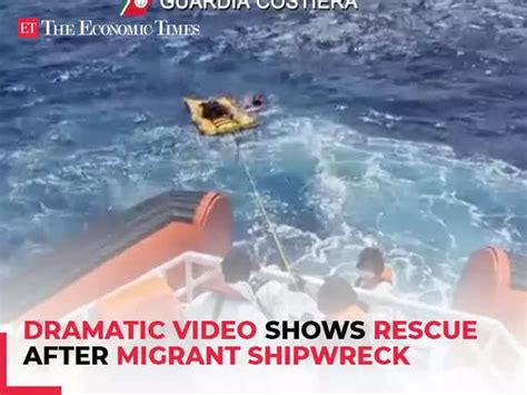 Italy Migrant Crisis Dramatic Video Shows Rescue Following Immigrant