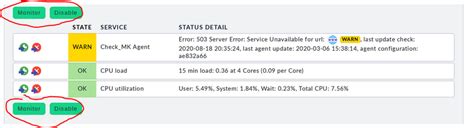 Missing Monitor Button For Monitoring Checked Services