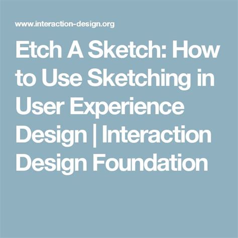 learn how to use sketching as an ideation method interaction design