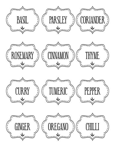 Free Printable Spice Labels Printable Templates