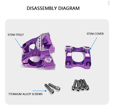 Enlee Aluminum Alloy Bicycle Short Stem 31835mm Mtb Mountain Road
