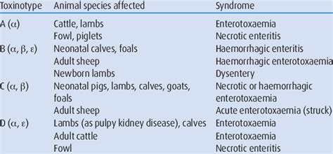 Relationship Between Clostridium Perfringens Toxinotypes And