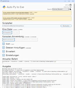 Python Py In Exe Umwandeln Programmieren Lernen