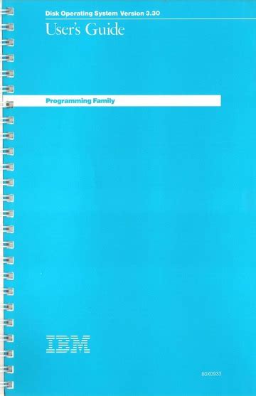 Ibm Dos 3 30 User S Guide International Business Machines Corporation Free Download Borrow
