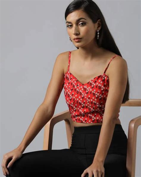 Buy Women Floral Print Crop Top Online At Best Prices In India Jiomart