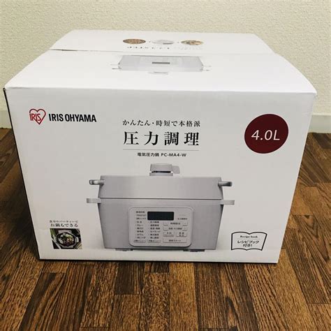 新品未使用 アイリスオーヤマ 電気圧力鍋 4l 3 4人用 ホワイト By メルカリ