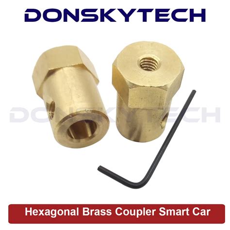 Hexagonal Brass Coupler Coupling For Arduino Raspberry Pi Smart Robot