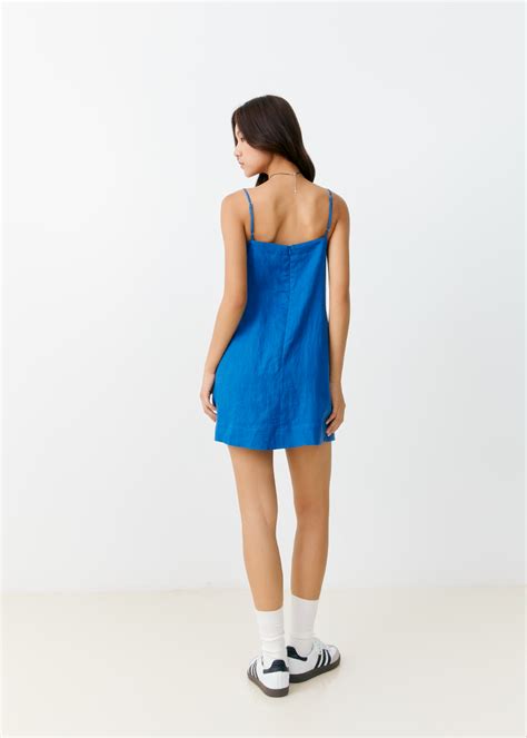 Delilah Mini Dress Cobalt Caramel Monster