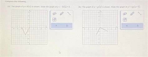 Solved A The Graph Of Yhx Is Shown Oraw The Groph Of