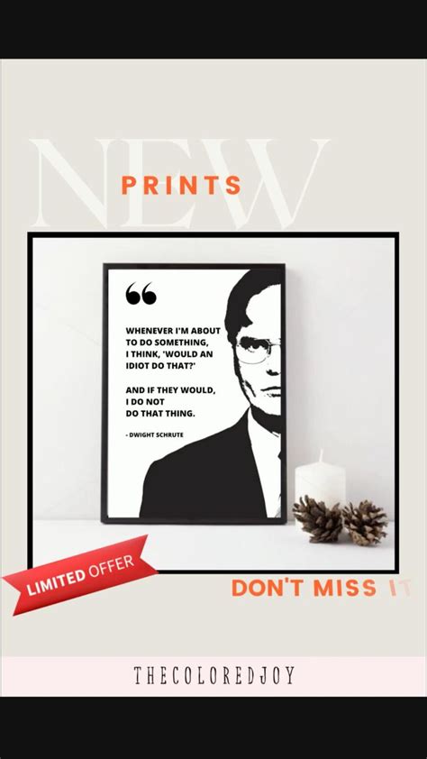 Dwight Schrute Quotes The Office Printable The Office Tv Show Wall