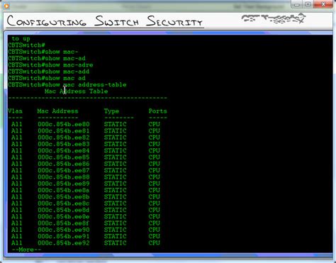 Port Security In Gns3 And Packet Tracer