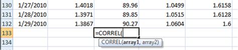 How To Calculate Currency Correlations With Excel