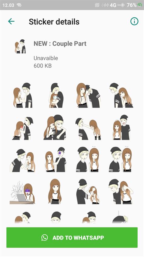 Android 용 Couple Romantic Stickers For Whatsapp 다운로드