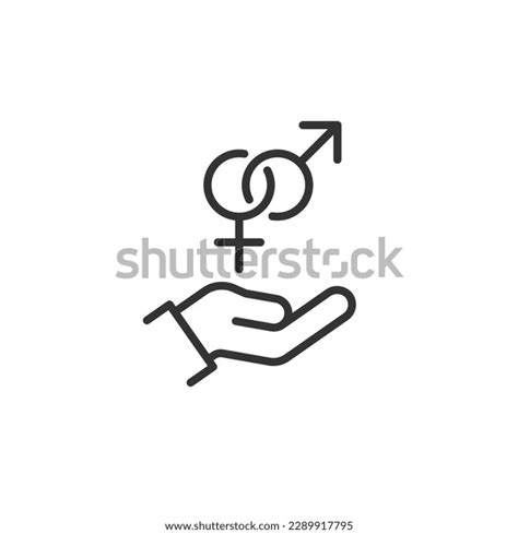 Gender Equality Icon Parity Symbol Equal Stock Vector Royalty Free