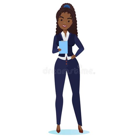 Black Businesswoman With Clipboard Stock Illustration Illustration Of