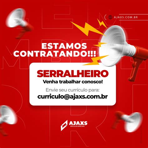 Estamos Contratando Serralheiro Ajaxs Adaptação E Transformação De