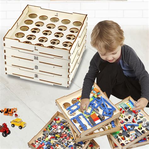 4 Tray Toy Blocks Sorter Sifter Cute Portable Storage Brick Box For Lego Blocks 4 Tray Toy Blocks Sorter Sifter Cute Portable Storage Brick Box For Lego Blocks