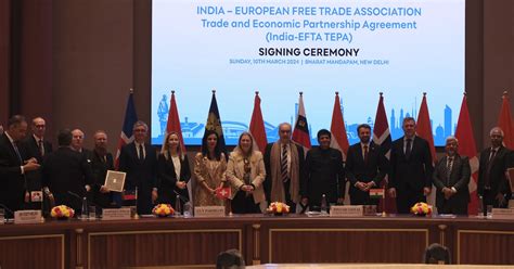 India Firma Un Histórico Tratado De Libre Comercio Por 100 000 Millones De Dólares Con Efta