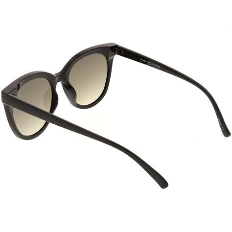 Oversize Cat Eye Sunglasses Colored Mirror Flat Lens 60mm Sunglassla