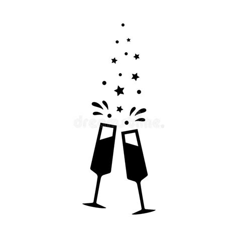 Happy New Year Toast Stock Vector Illustration Of Graduated 82564376