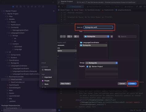 How To Create A Styleguide In XCode Swift