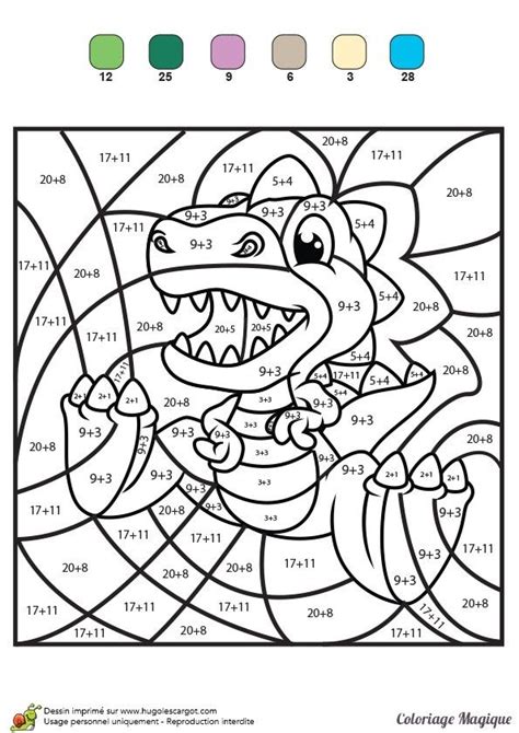 9 Divertir Jeux Coloriage Magique Pictures Atividades de matemática