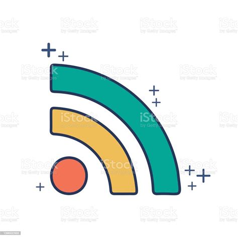 와이파이 아이콘 벡터 일러스트 레이 션 글리프 스타일 디자인 색상과 더하기 기호 흰색 배경에 고립되어 있습니다 개념 기호에 대한