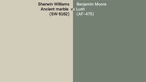 Sherwin Williams Ancient Marble Sw 6162 Vs Benjamin Moore Lush Af