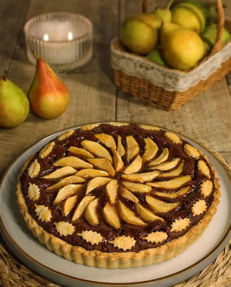 Pear And Chocolate Frangipane Tart Sibels Recipe Vegan Food