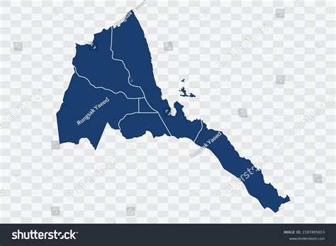 Eritrea Map Dark Blue Color On Stock Vector Royalty Free 2187405023 Shutterstock