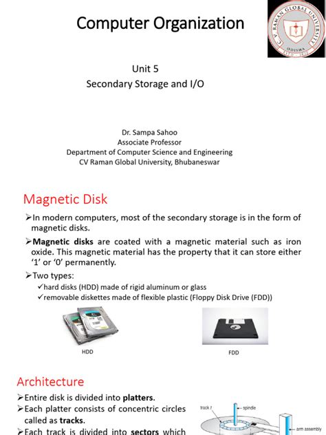 unit5 secondary storage and io pdf input output floppy disk