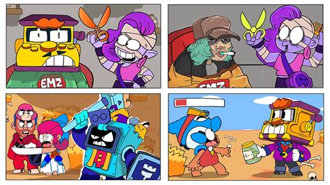 Brawl Stars Animation Compilation 18 Emz Hairdresser Compilation