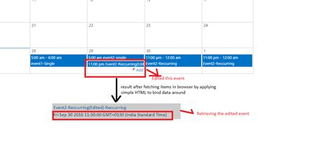 Sharepoint Addin Reccuring Events Shows Next Datereccuring Day Date Day1 After Editing The