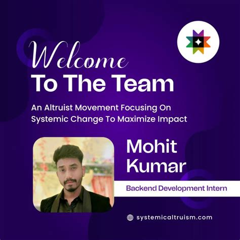 Internshipjourney Systemicaltruism Professionalgrowth Mohit Kumar