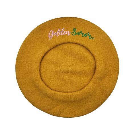 Aka Beret Golden Soror Beret Gold