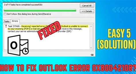 how to fix outlook error 0x80042108 easy 5 solutions 2024 by track