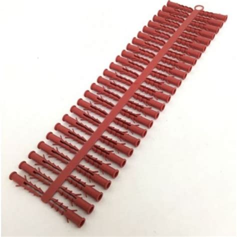 1papan50pcs 6mm Pvc Wall Plug Red Plak Dinding Diy Home Improvement