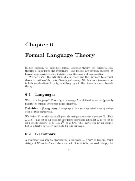 Formal Language Theory Pdf Automata Theory Metalogic