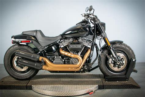 Used Vivid Black Harley Davidson Softail Fat Bob FXFBS Manchester Harley Davidson