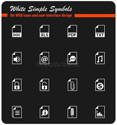 Document Icon Set Stock Vector Illustration Of Information 131514546