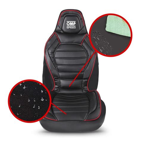 Omp1030pvcrs Omp Καλύμματα αυτοκινήτου Kόκκινο μαύρο Δέρμα Autodoc