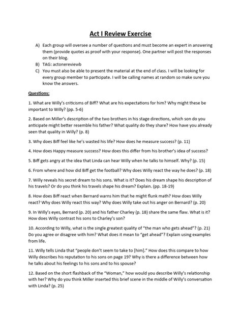 Act I Review Exercise 1 Pdf