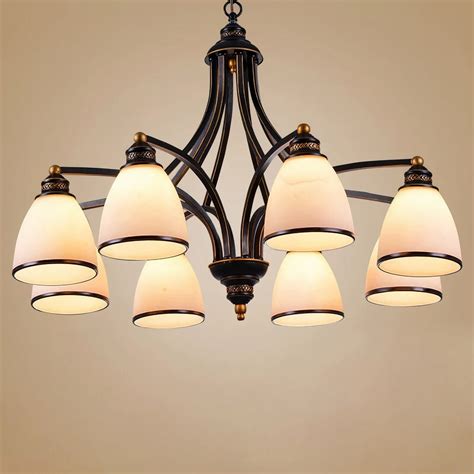 Lustre En Bronze Et Abat Jours En Verre Style Vintage Luminaires Tendance