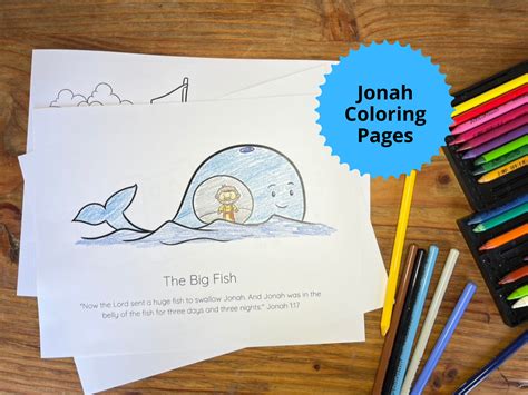 Jonah And The Big Fish Coloring Pages