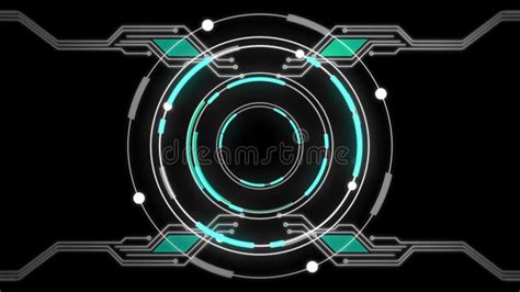 Animation Of Scope Scanning And Computer Circuit Board Elements On