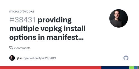 Providing Multiple Vcpkg Install Options In Manifest Mode Fails Issue